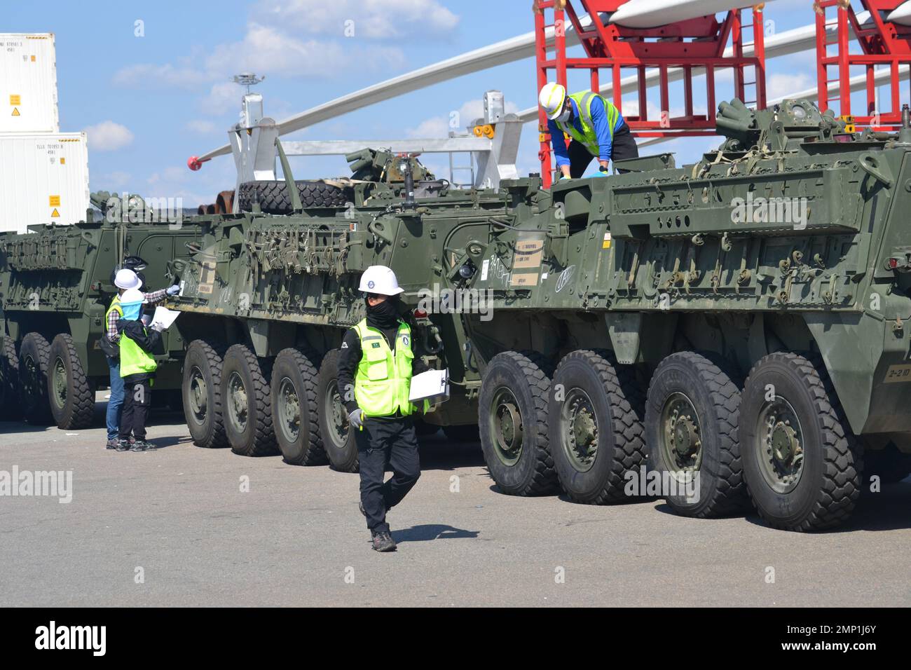 Stryker vehicles from 2nd Stryker Brigade Combat Team, 2nd Infantry ...