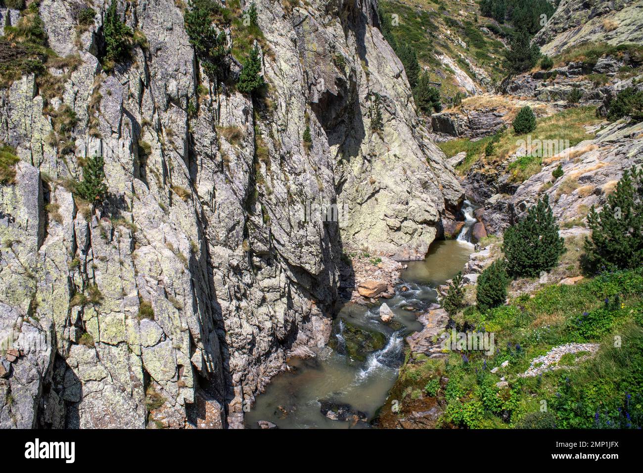 Mountain landscape, views from the window. Nuria to Queralbs, Cogwheel ...