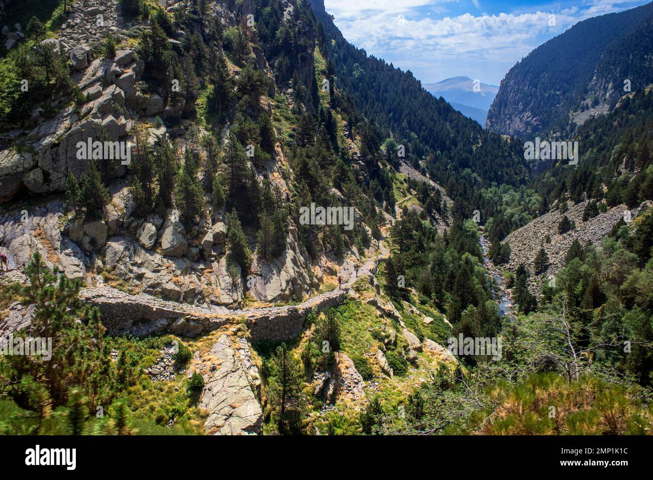 Mountain landscape, views from the window. Nuria to Queralbs, Cogwheel ...
