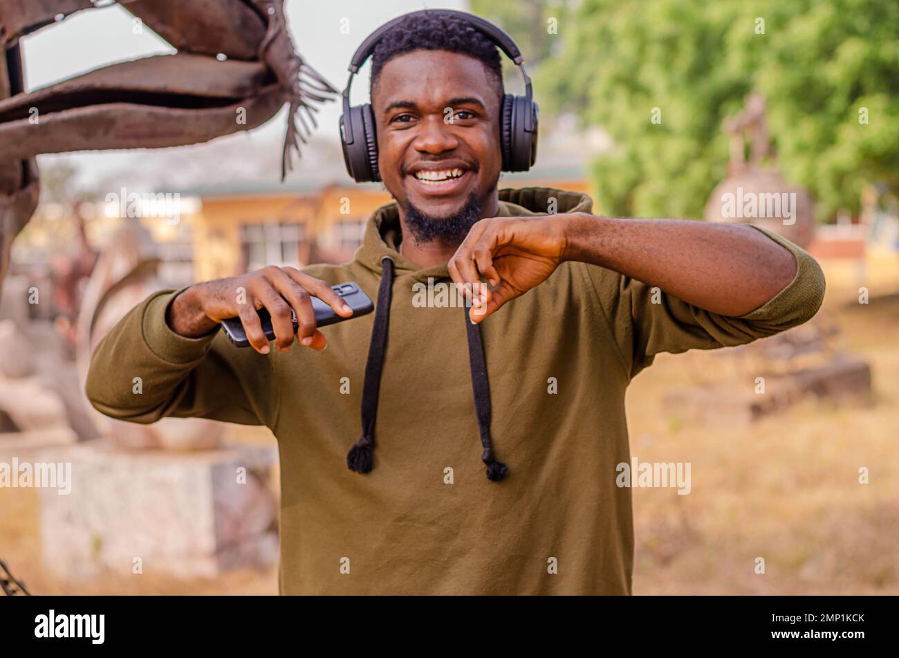 Cool trendy young millennial from generation z laughs and smiles on ...