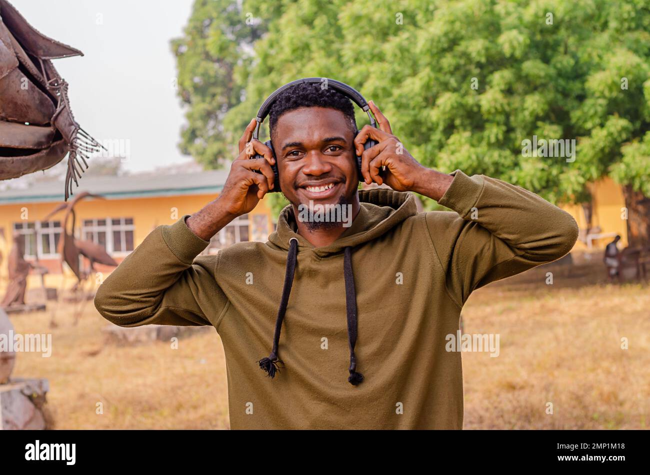 Cool trendy young millennial from generation z laughs and smiles on ...