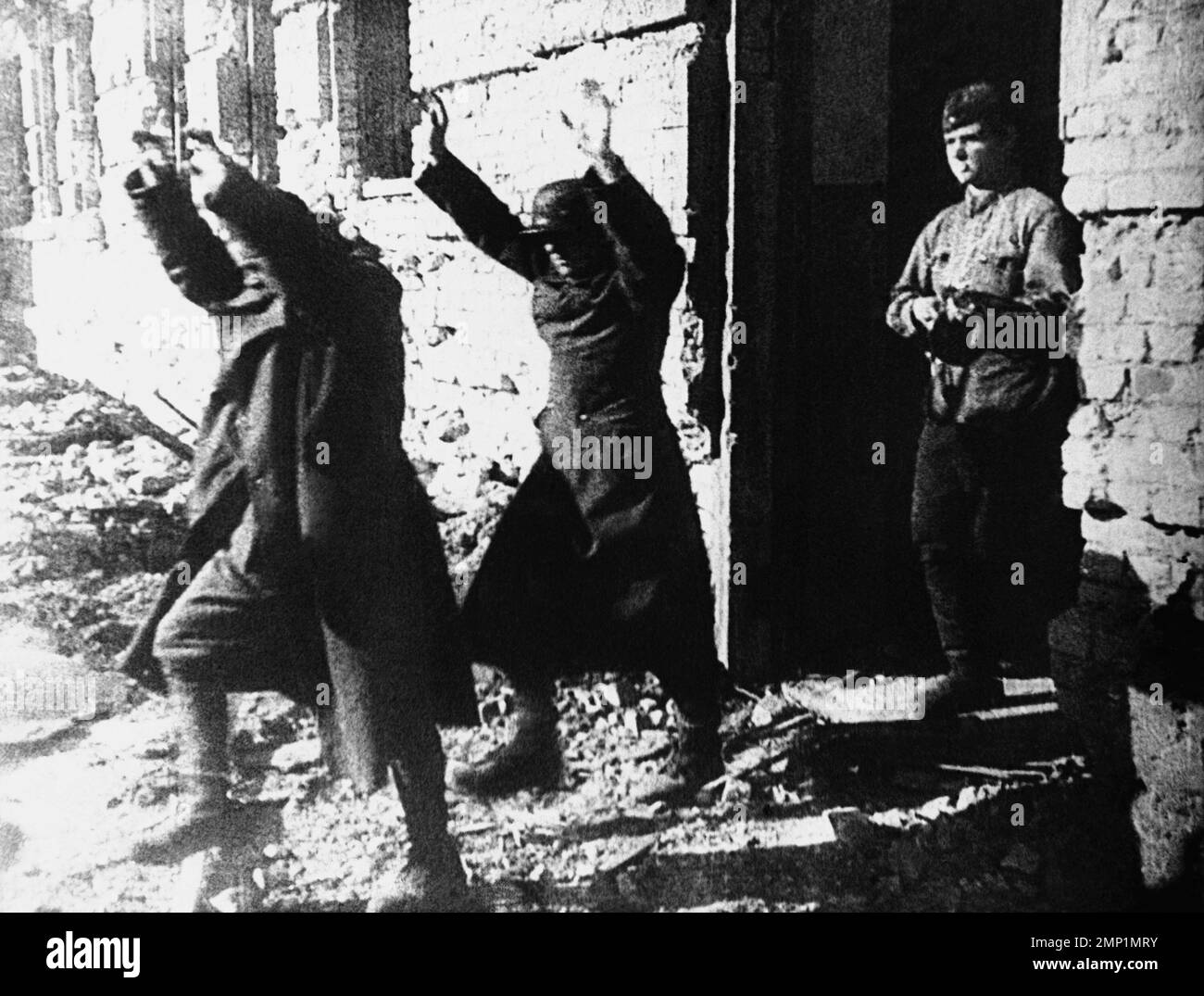 FILE - In this file photo taken on Feb. 22, 1943, two Axis soldiers are ...