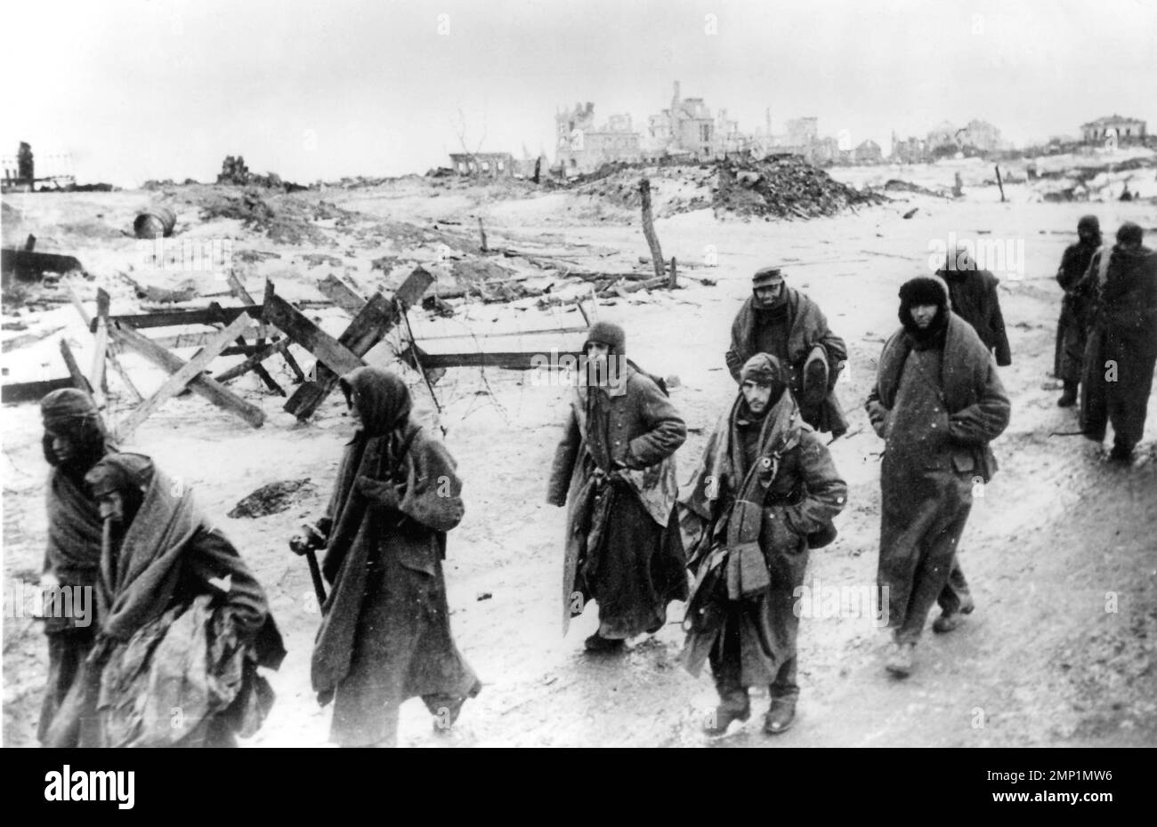 FILE - In this early 1943 photo, captured German soldiers, their ...