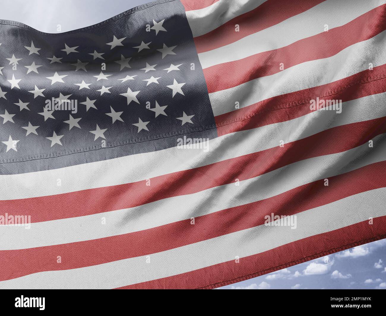 USA American Flag, fabric, realistic, waving Stock Photo - Alamy