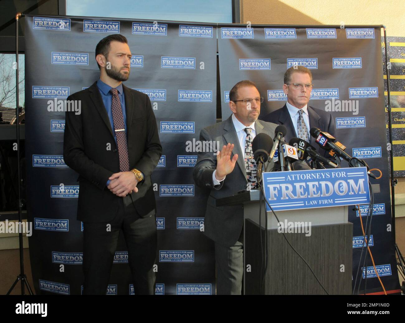 Criminal defense lawyers, Andrew Marcantel, left, and Marc Victor ...