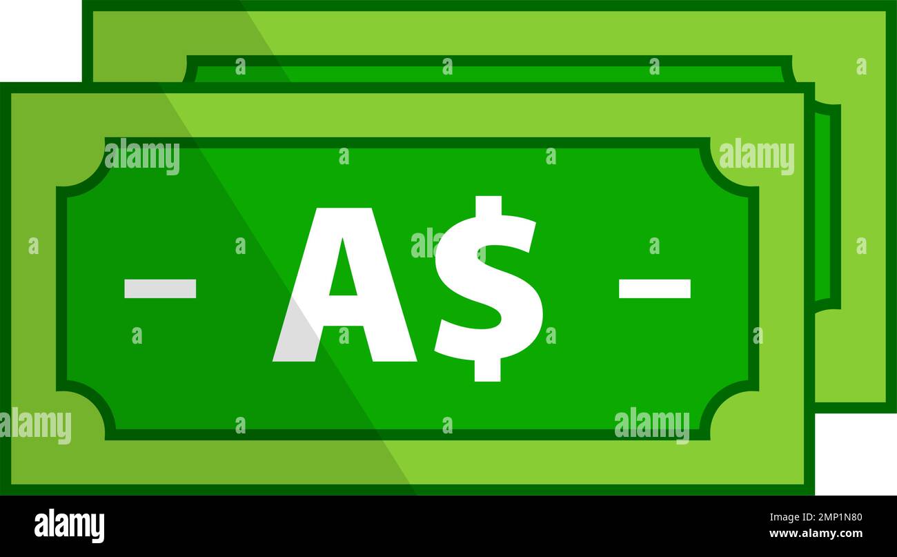 Flat design Australian dollar bill icon. Editable vector Stock Vector ...