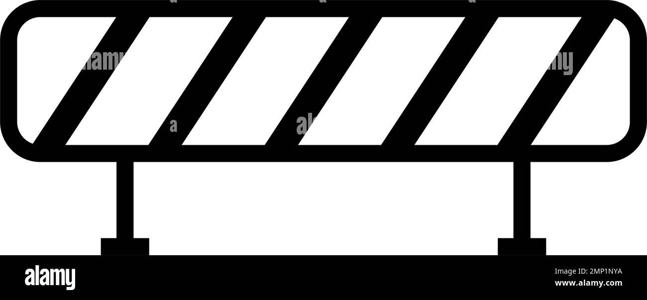 Simple construction barricade icon. No Entry. Roadblock. Editable ...