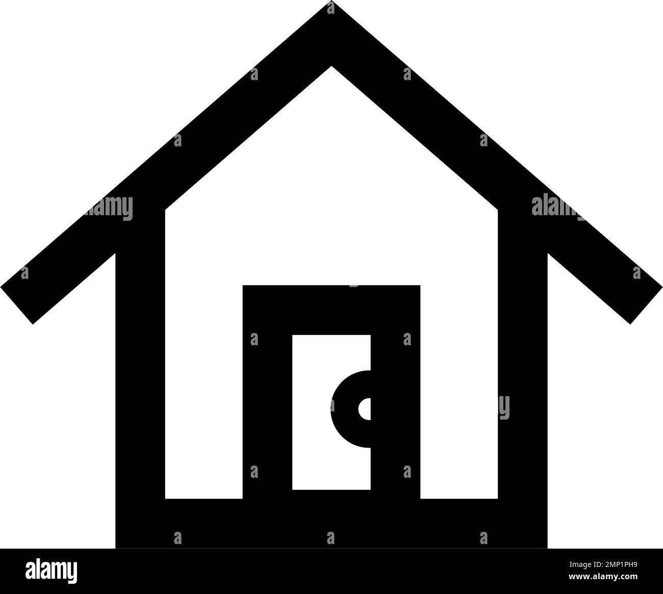 House Icon. Home. Detached house. Editable vector Stock Vector Image ...