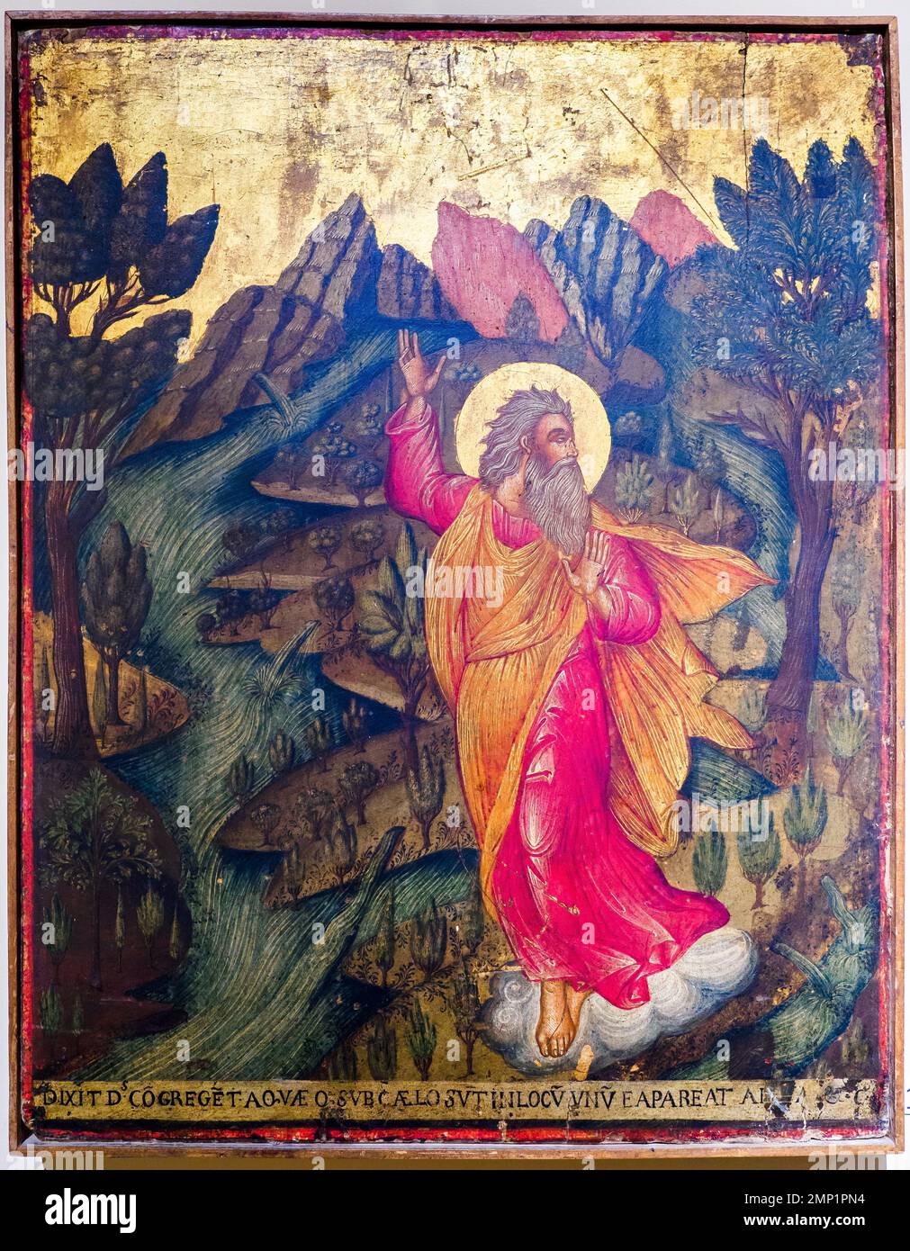 The creation of the waters, Byzantine icon depicting a scene from the ...