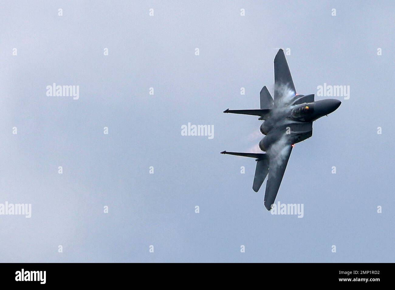 An F-15SG fighter jet of the Republic of Singapore Air Force performs a ...
