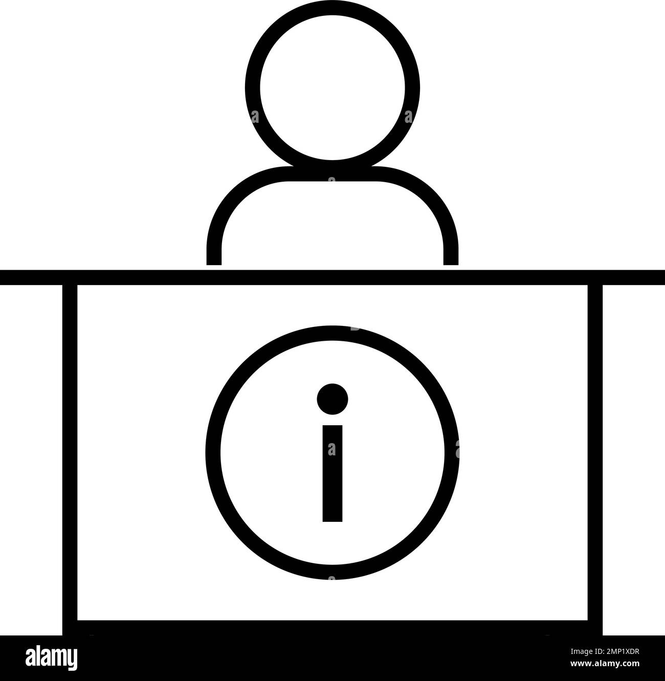 Simple Reception Icon. Information desk. Editable vector Stock Vector ... Simple Reception Icon. Information desk. Editable vector Stock Vector ...