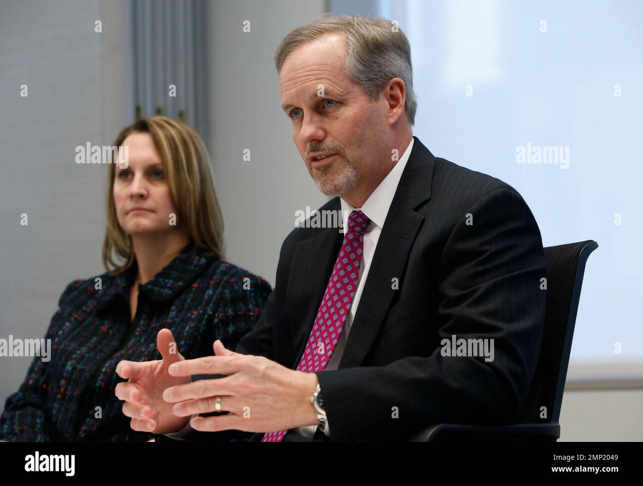 Wingstop CEO Charlie Morrison, gestures during a interview at The ...