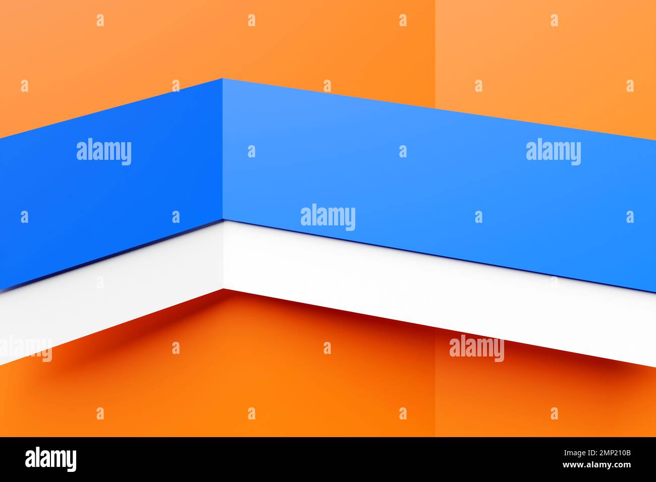 3d illustration of a stereo colorful strip . Geometric stripes ...