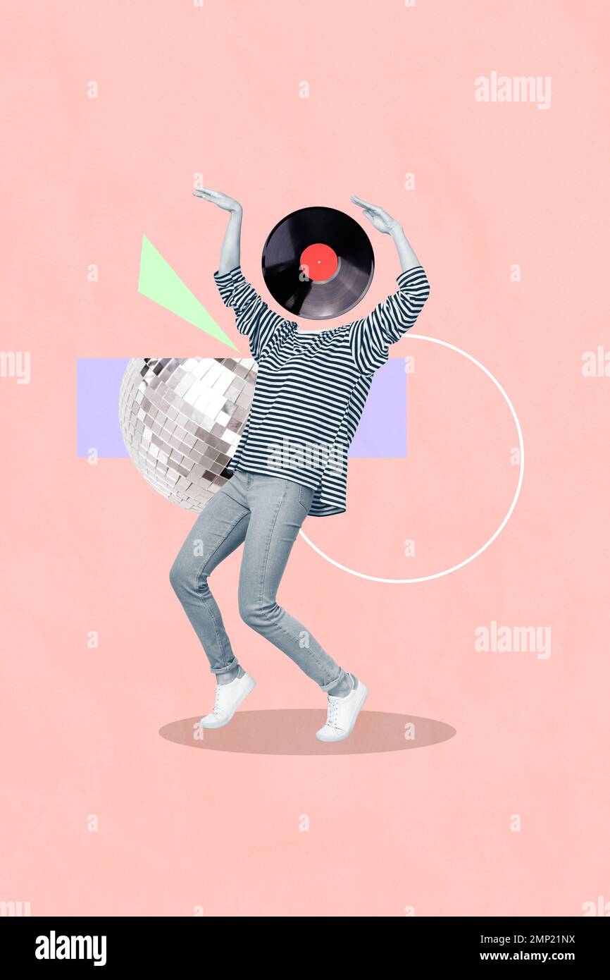 Collage artwork graphics picture of funky cool lady vintage plate ...