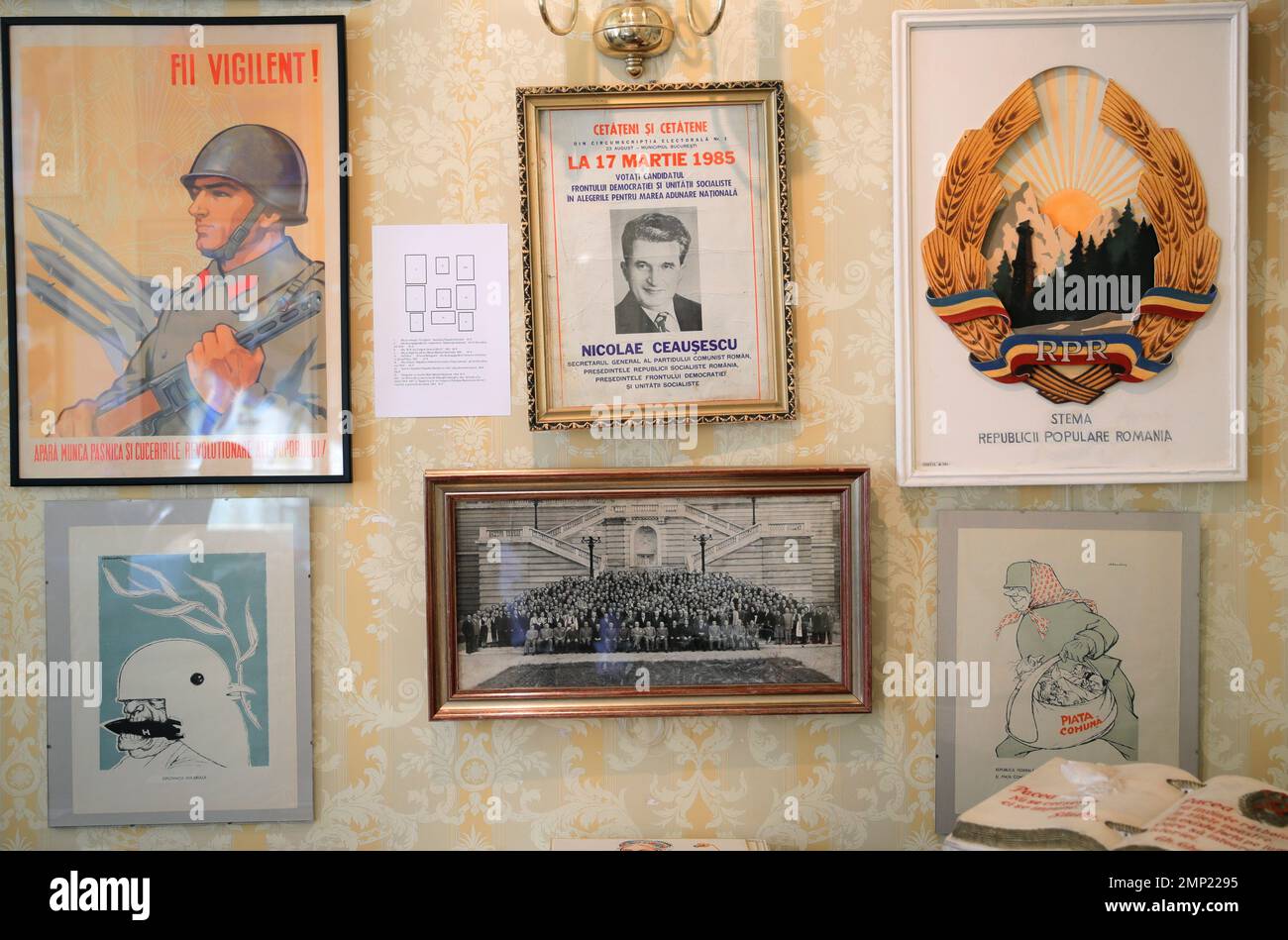 In this photo taken on Tuesday, Jan. 30, 2018, communist era posters ...