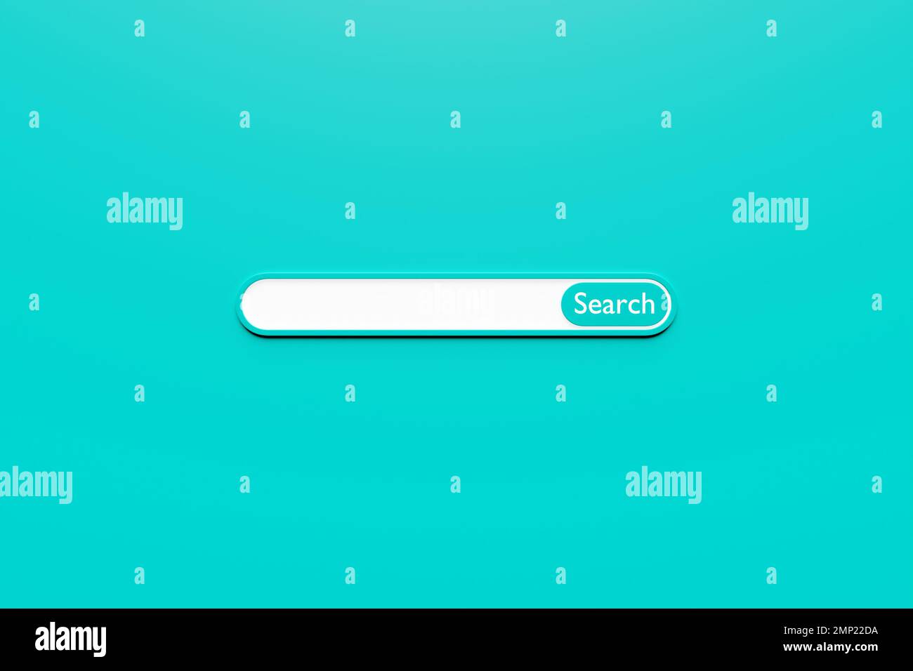 3D illustration, Search bar design element on a blue background. Search ...