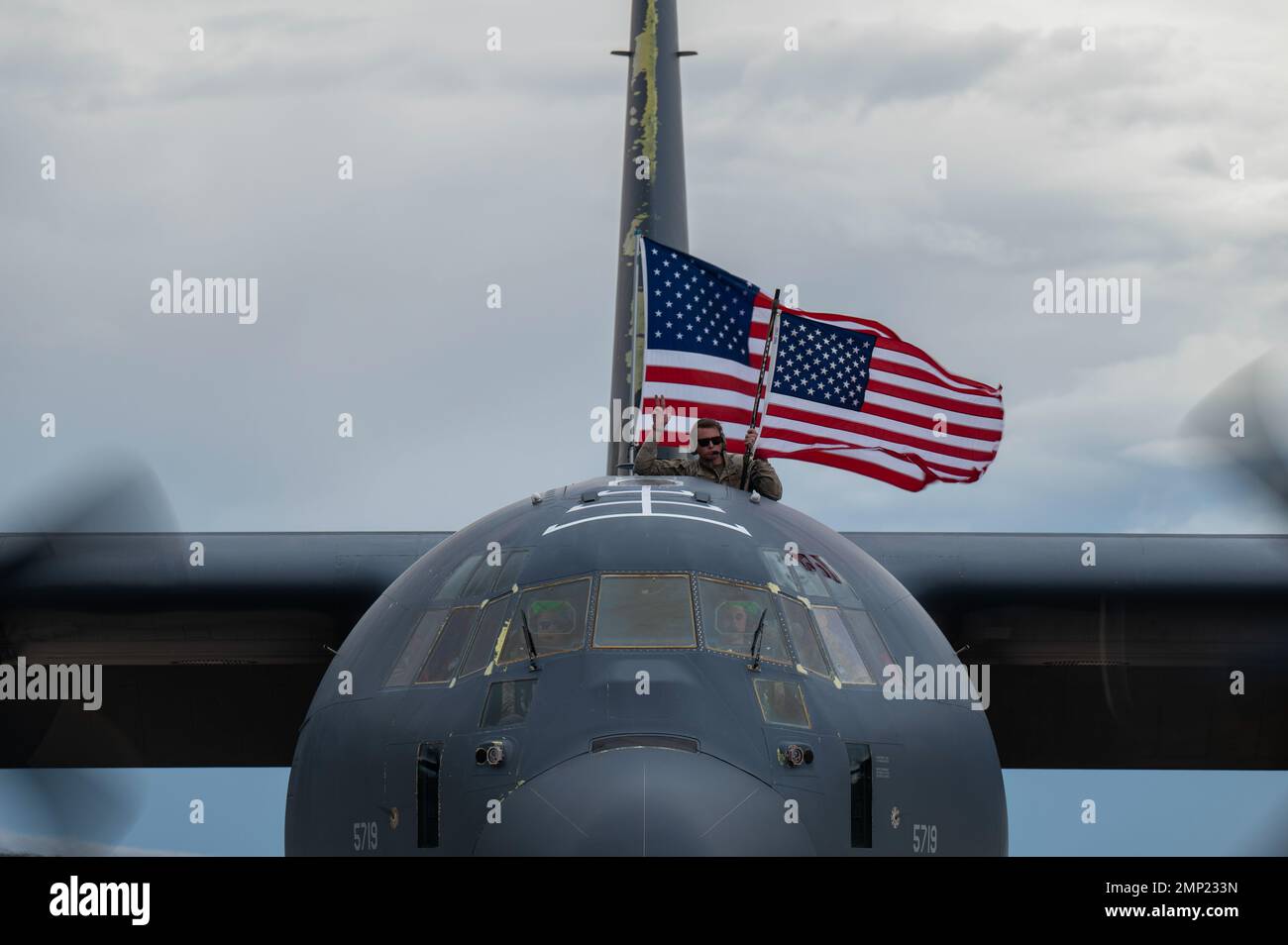A U.S. Air Force HC-130J Combat King II, assigned to the 79th Rescue ...