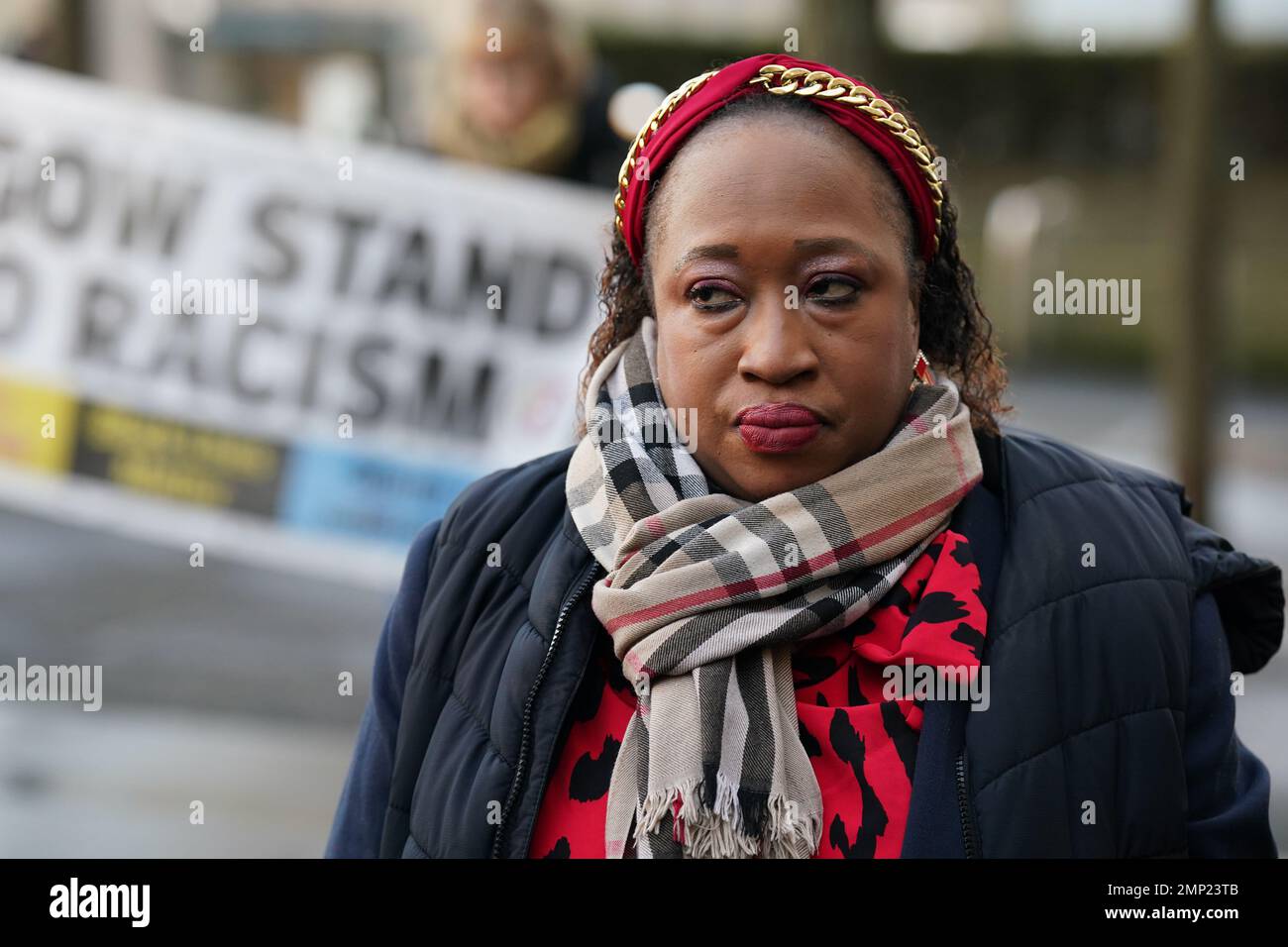 Sheku Bayoh's mother, Amanita Bayoh, arrives at Capital House in ...