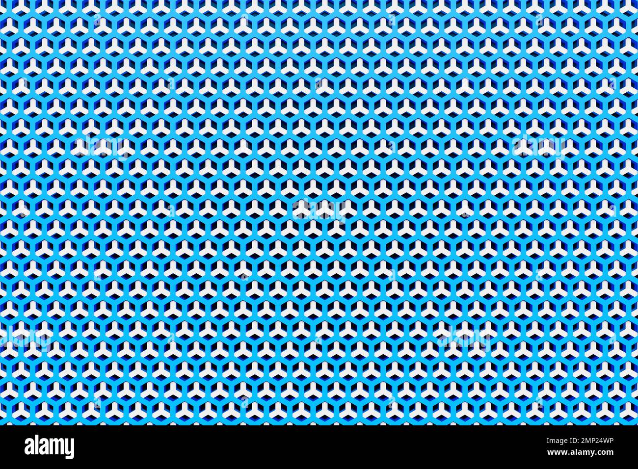 3d illustration of a blue honeycomb monochrome honeycomb for honey ...