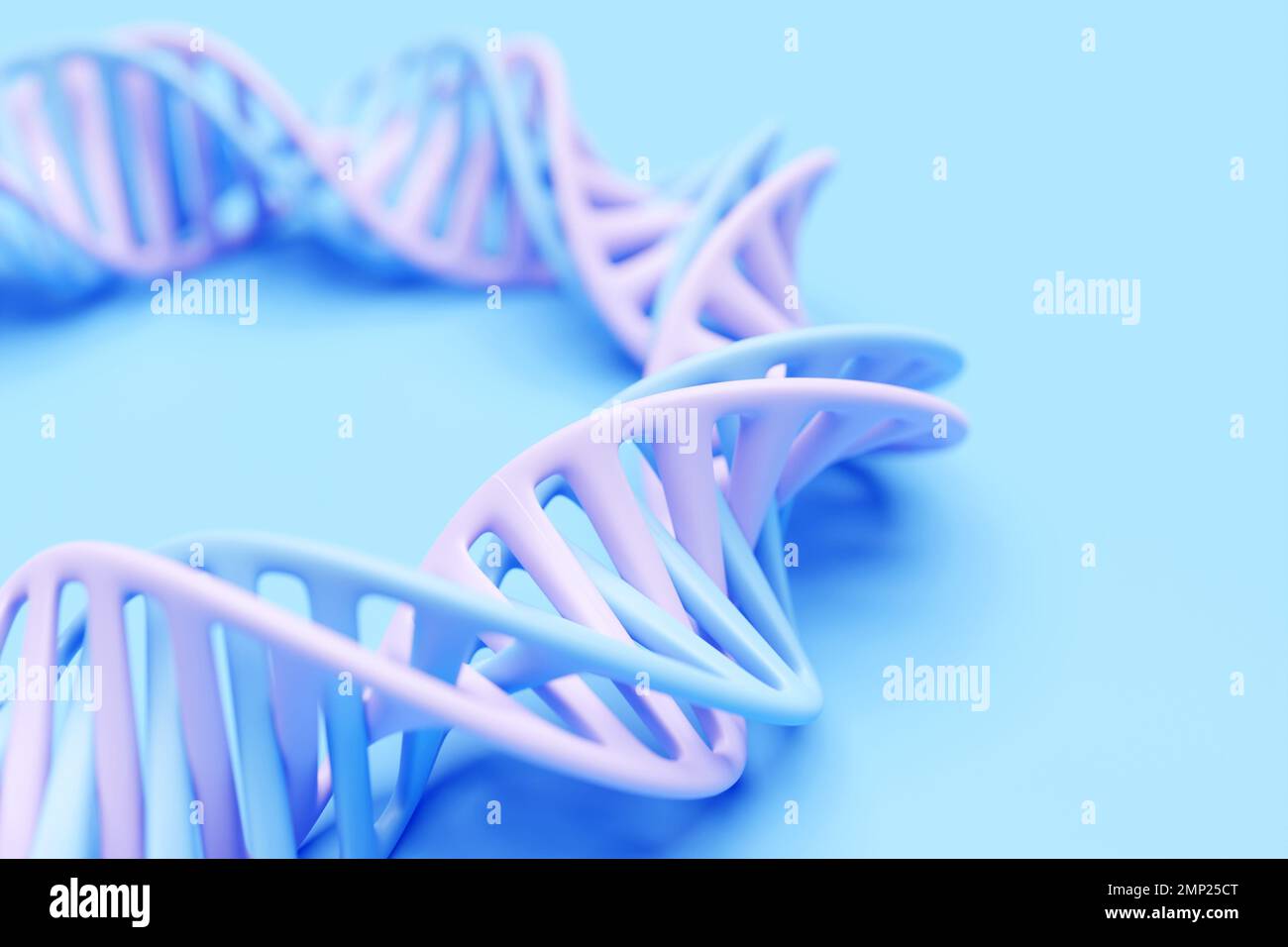 3d illustration of a stereo strip of different colors. Geometric ...