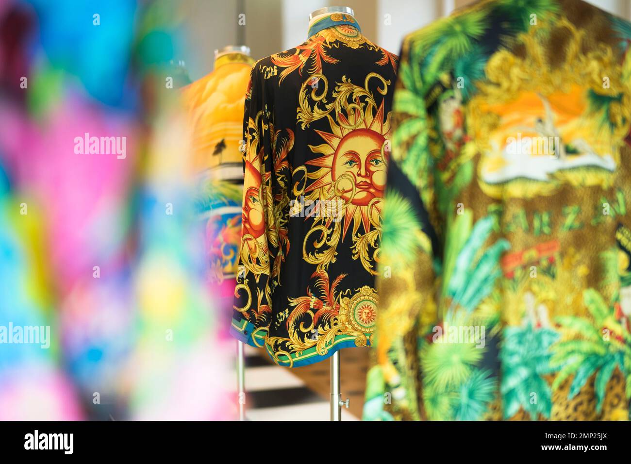 Creations of Italian designer Gianni Versace are displayed at an ...