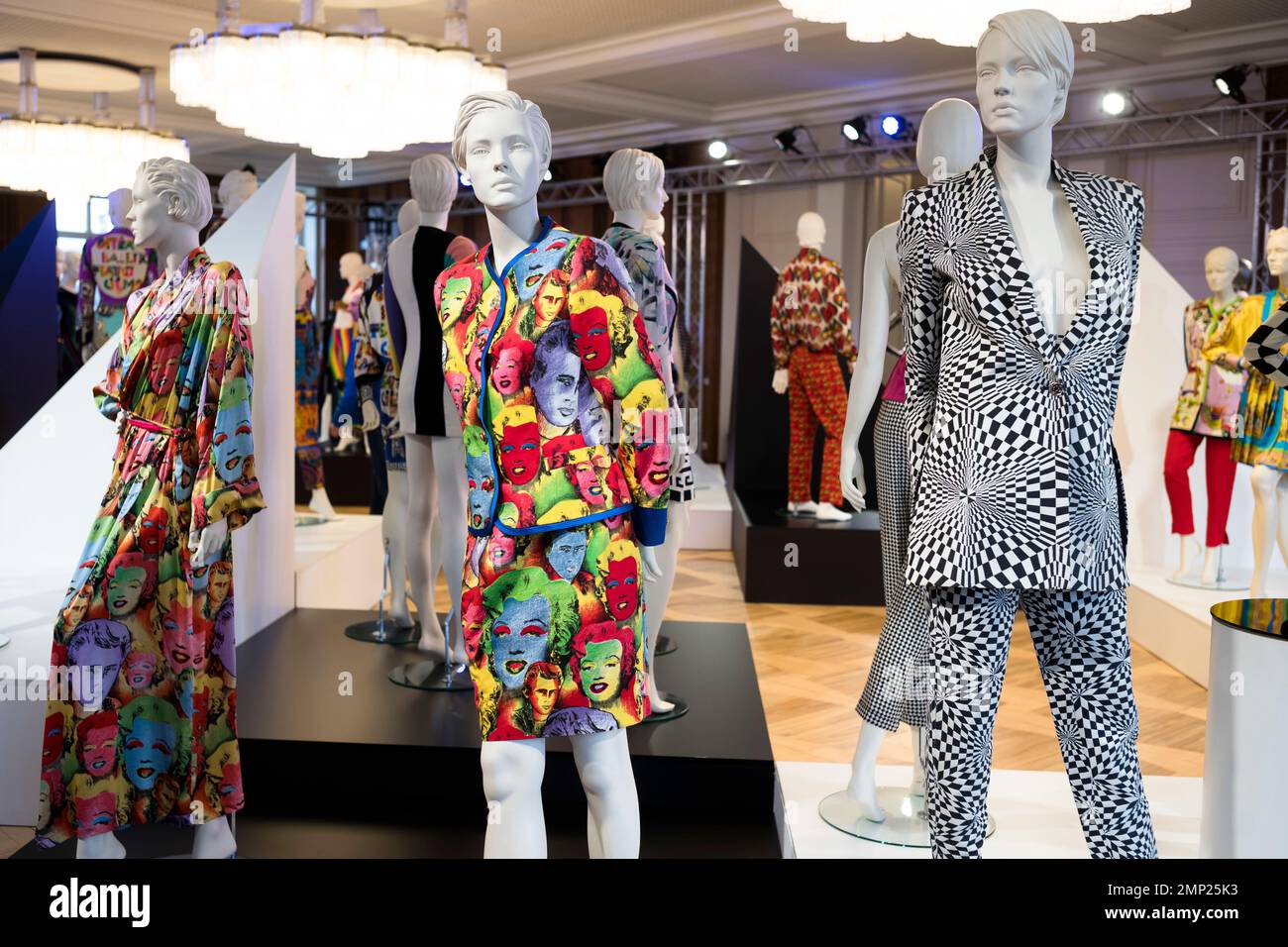Creations of Italian designer Gianni Versace are displayed at an ...