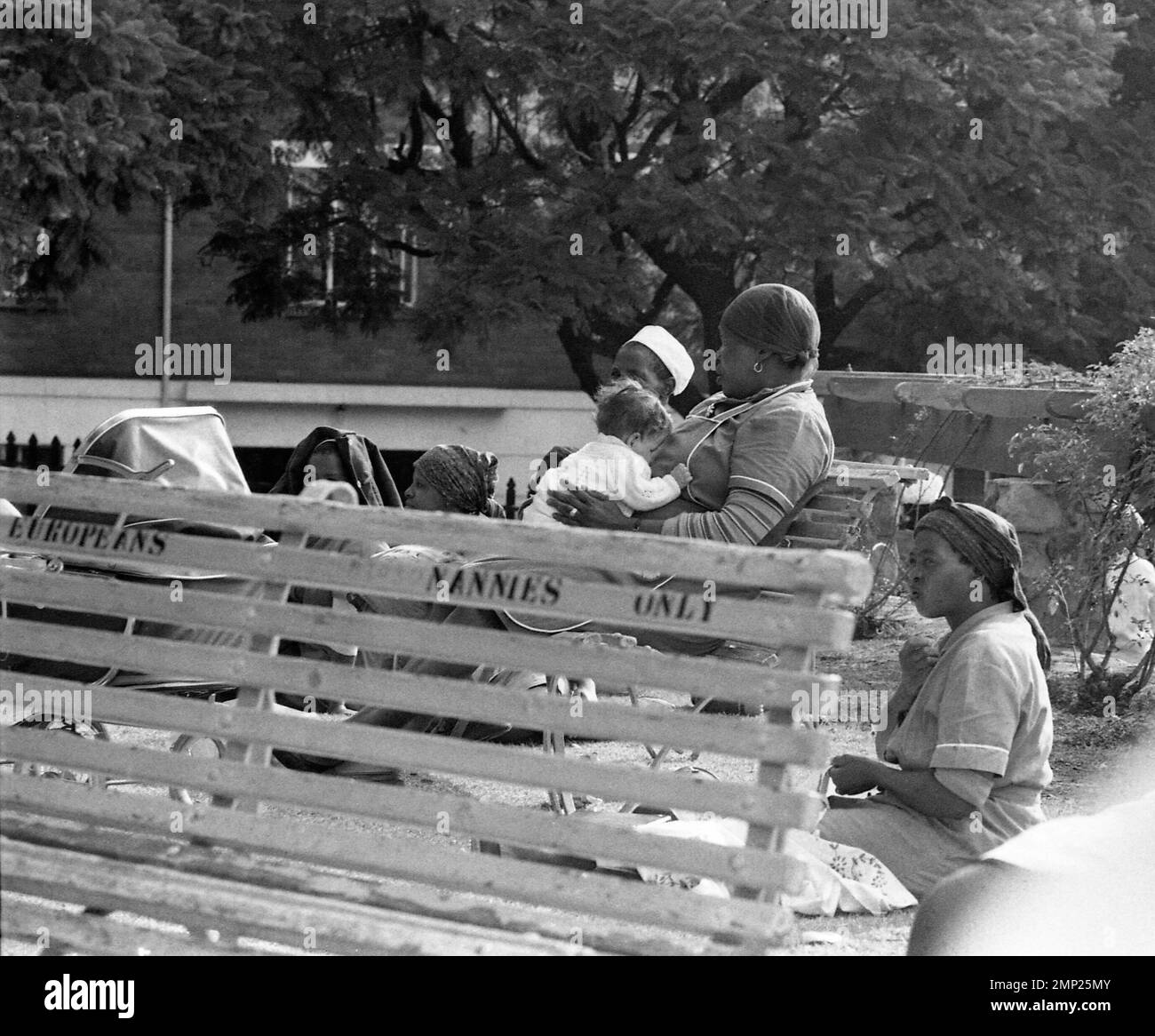 A black South African woman in charge of a young white girl and her ...