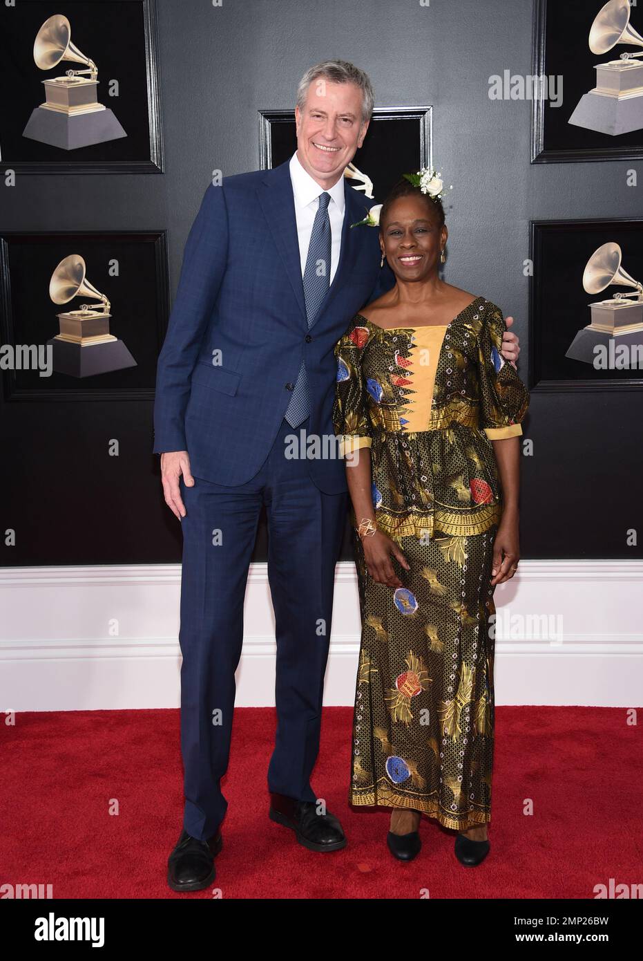 New York City Mayor Bill de Blasio and wife Chirlane McCray arrive at ...