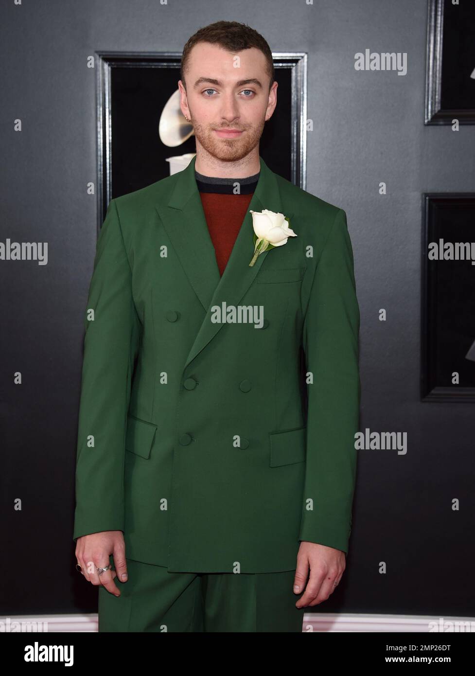 Sam Smith arrives at the 60th annual Grammy Awards at Madison Square ...