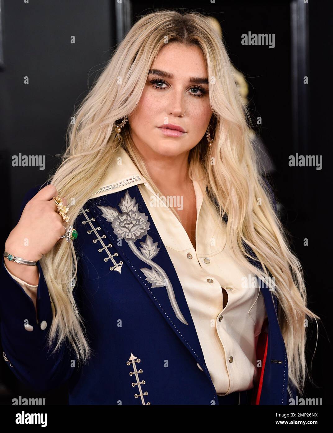 Kesha arrives at the 60th annual Grammy Awards at Madison Square Garden ...
