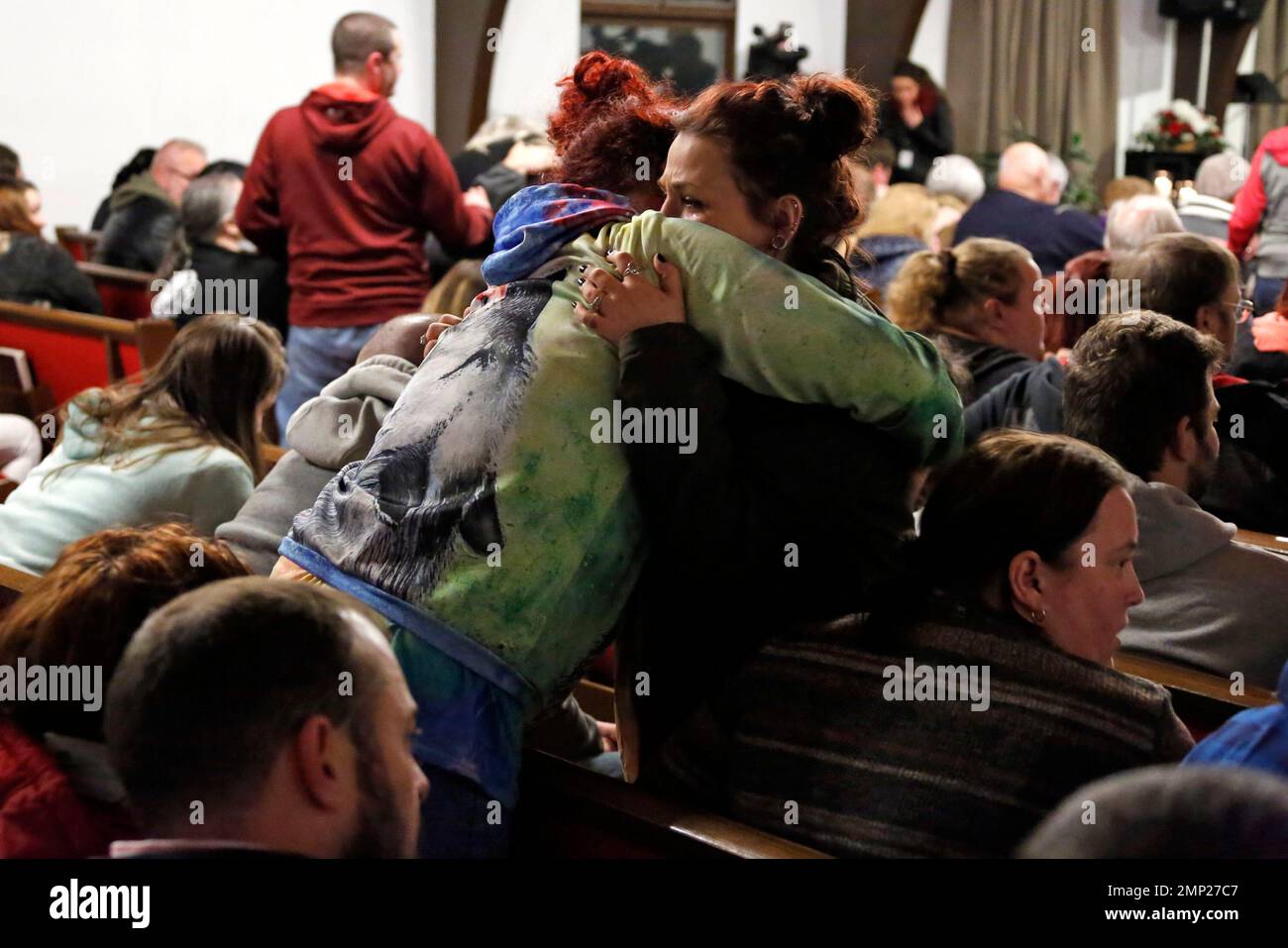 Sierra Kolarik, right, sister of Chelsie Cline, one of the four victims ...