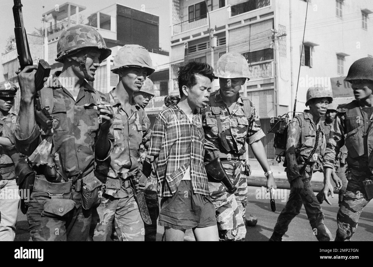 FILE - In this Feb. 1, 1968, file photo, South Vietnamese forces escort ...