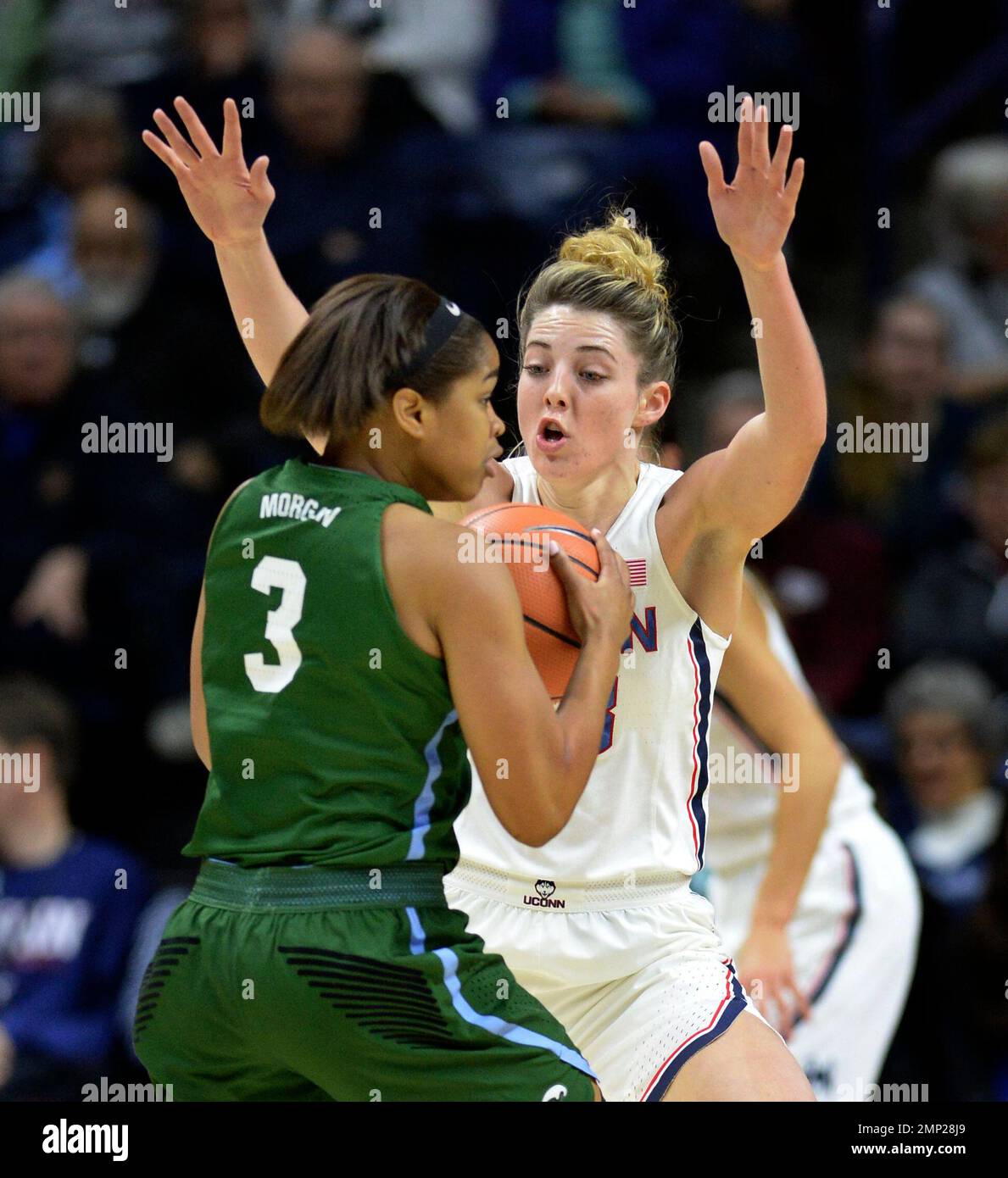 Connecticut's Katie Lou Samuelson (33) gets in the face of Tulane's ...