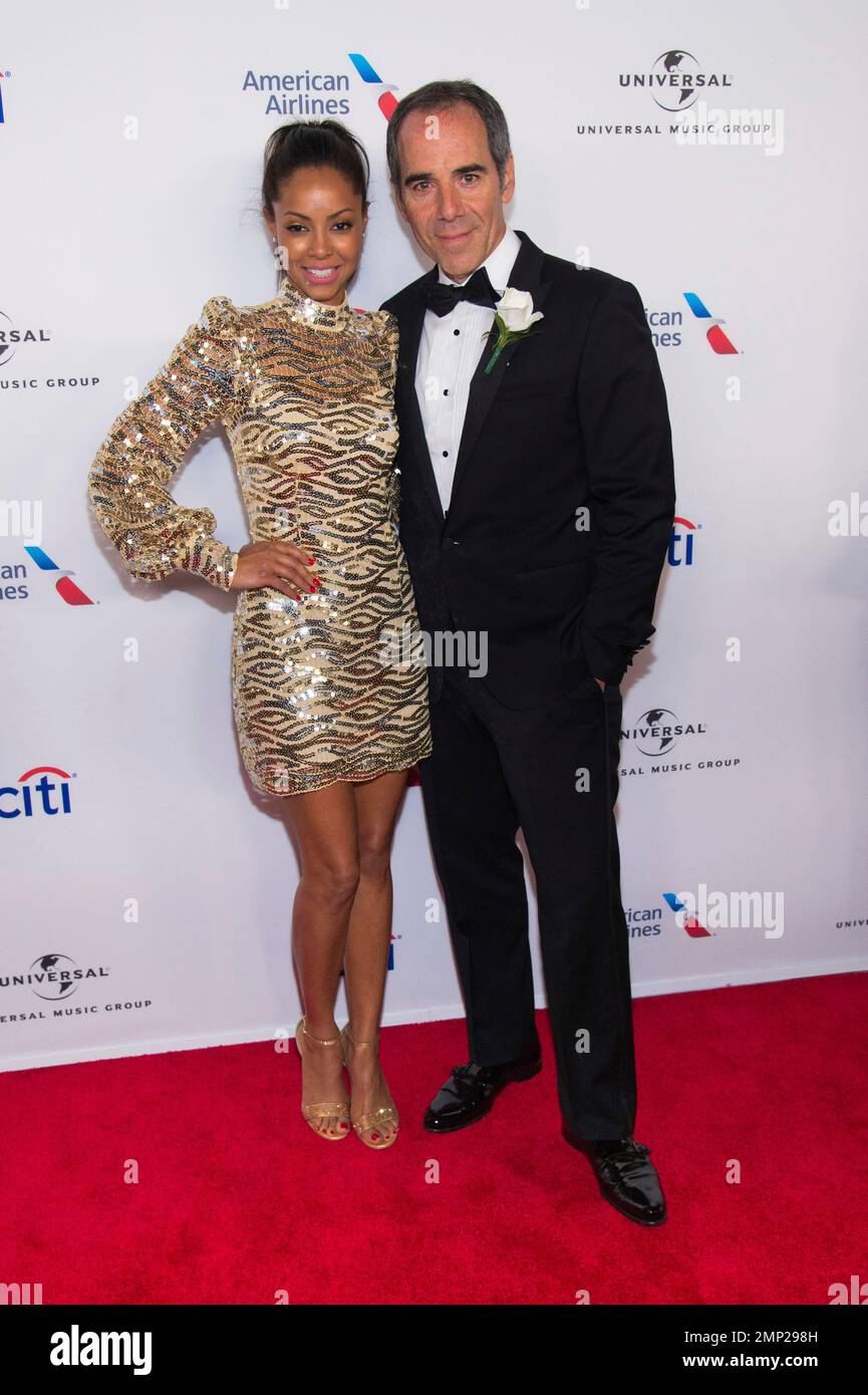 Angelina Davis, left, and Republic Records Chairman/CEO Monte Lipman ...