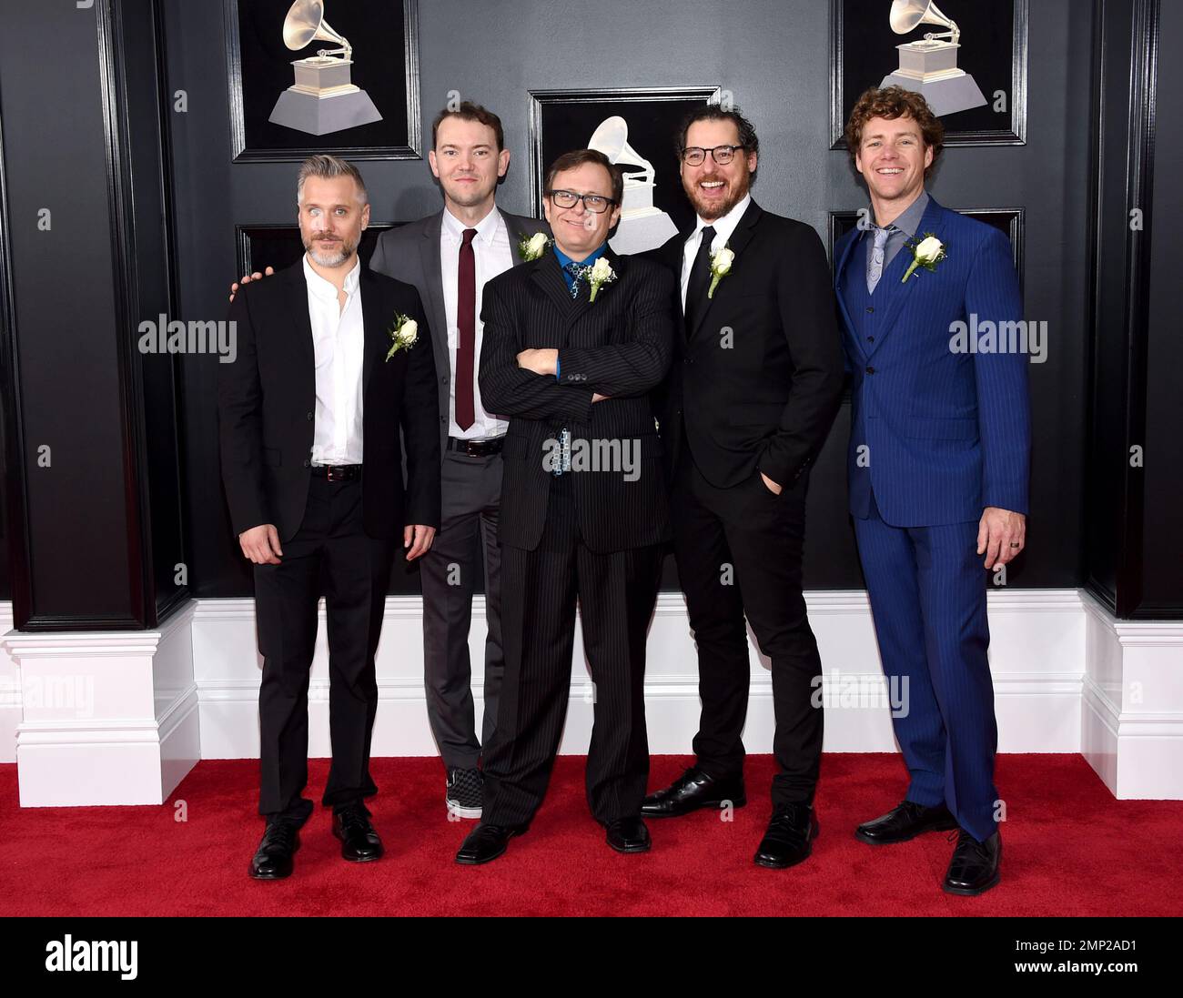 The Infamous Stringdusters arrive at the 60th annual Grammy Awards at ...