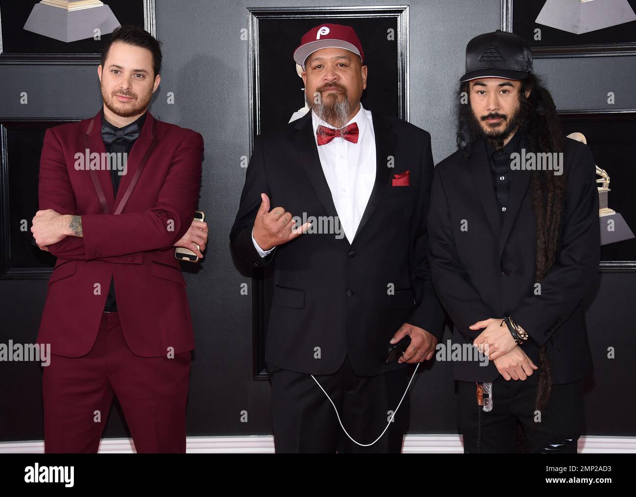 Common King arrive at the 60th annual Grammy Awards at Madison Square ...