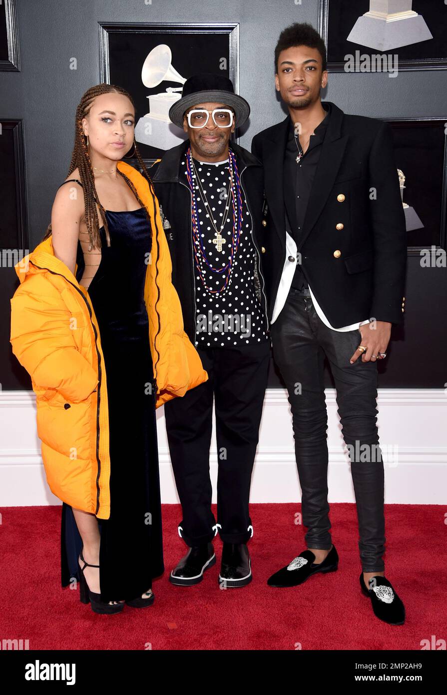 Satchel Lee, left, Spike Lee, center, and Jackson Lee arrive at the ...