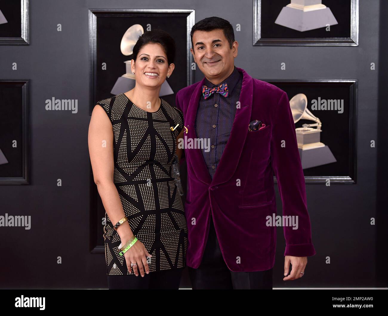 Zainul Mawji, left, and Ashif Mawji arrive at the 60th annual Grammy ...
