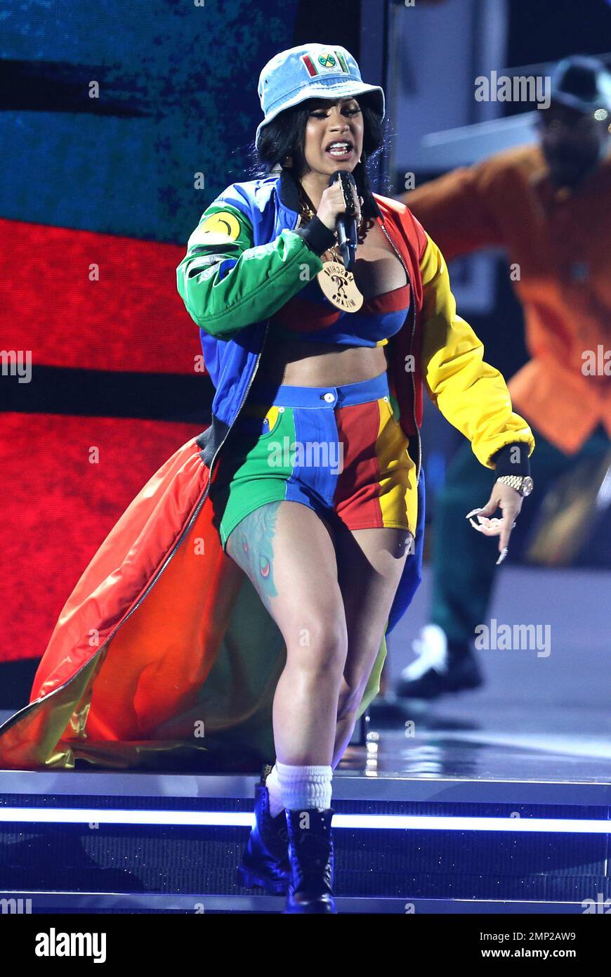 Cardi B performs "Finesse" at the 60th annual Grammy Awards at Madison ...