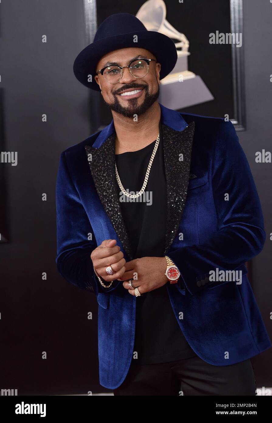 Philip Lawrence arrives at the 60th annual Grammy Awards at Madison ...
