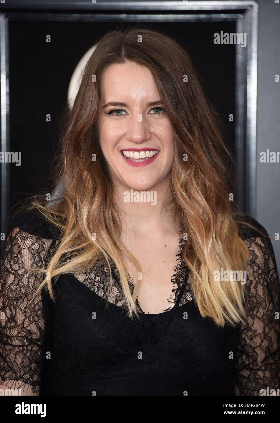Laura Sisk arrives at the 60th annual Grammy Awards at Madison Square ...