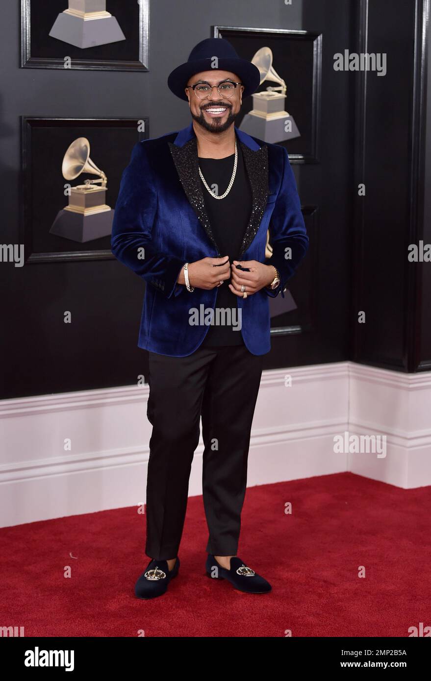 Philip Lawrence arrives at the 60th annual Grammy Awards at Madison ...