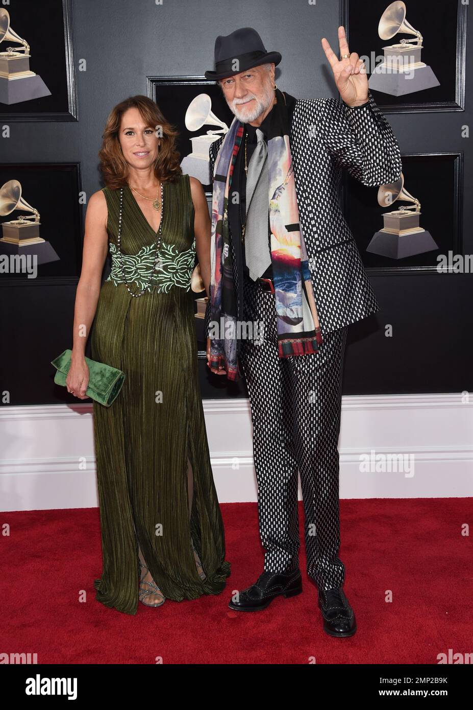 Chelsea Hill, left, and Mick Fleetwood arrive at the 60th annual Grammy ...