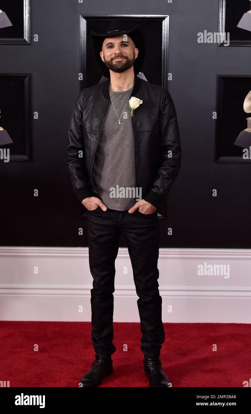 Joe Taylor arrives at the 60th annual Grammy Awards at Madison Square ...