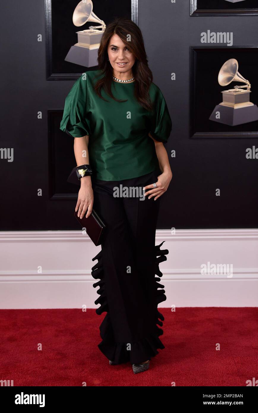 Emily Lazar arrives at the 60th annual Grammy Awards at Madison Square ...