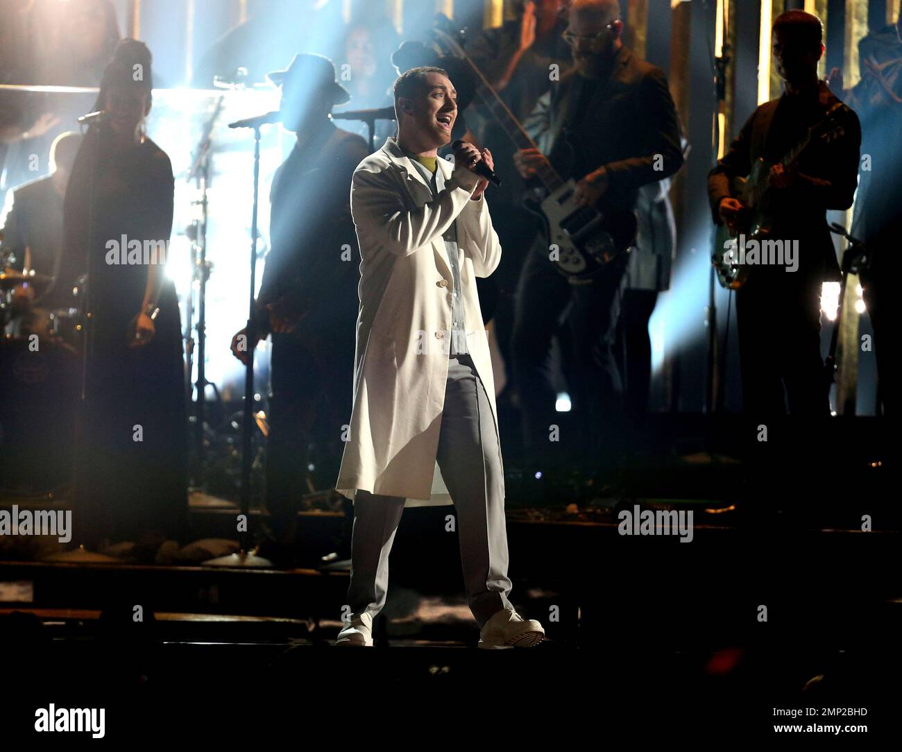 Sam Smith at the 60th annual Grammy Awards at Madison Square Garden on ...