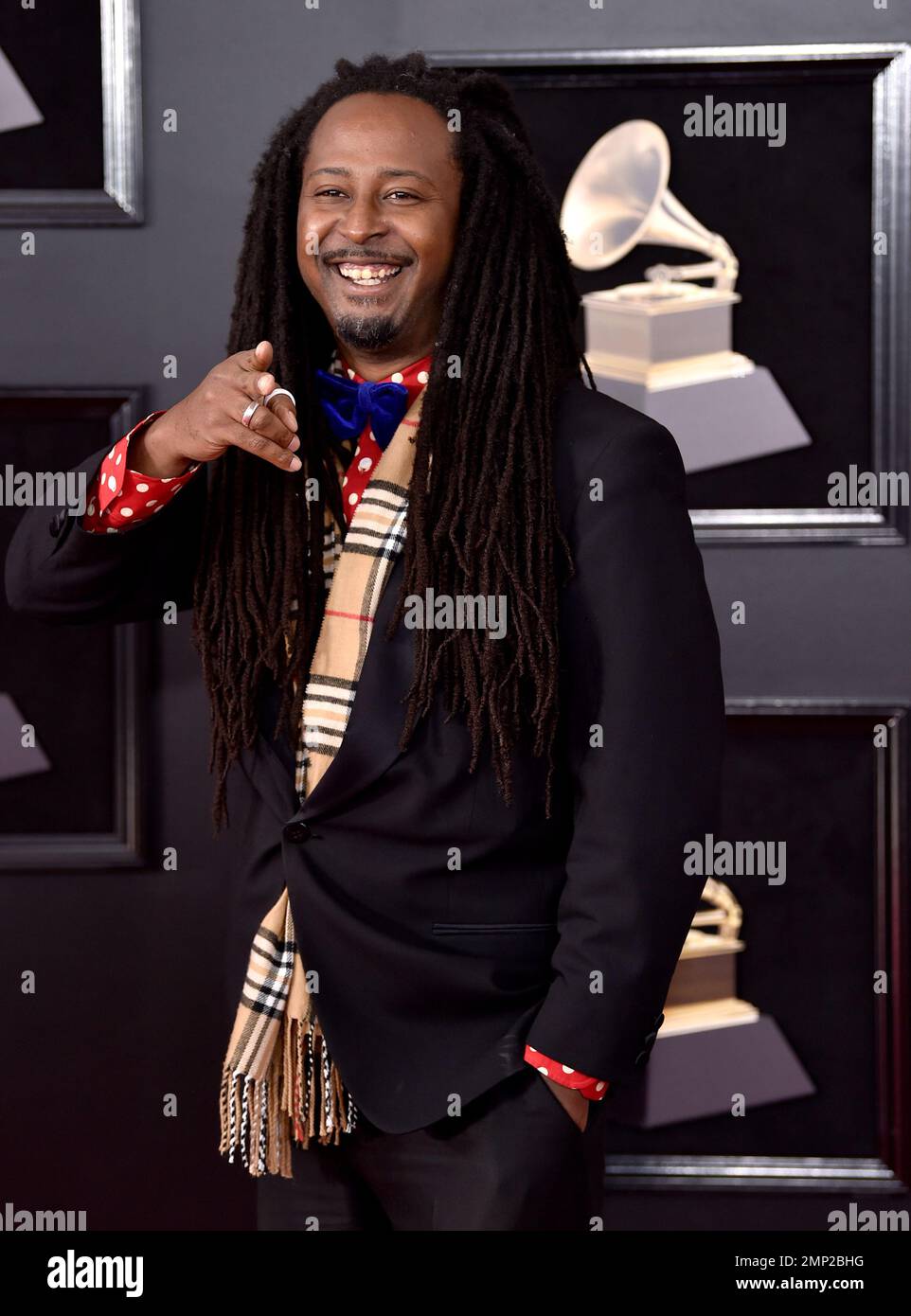 Allen Forrest arrives at the 60th annual Grammy Awards at Madison ...
