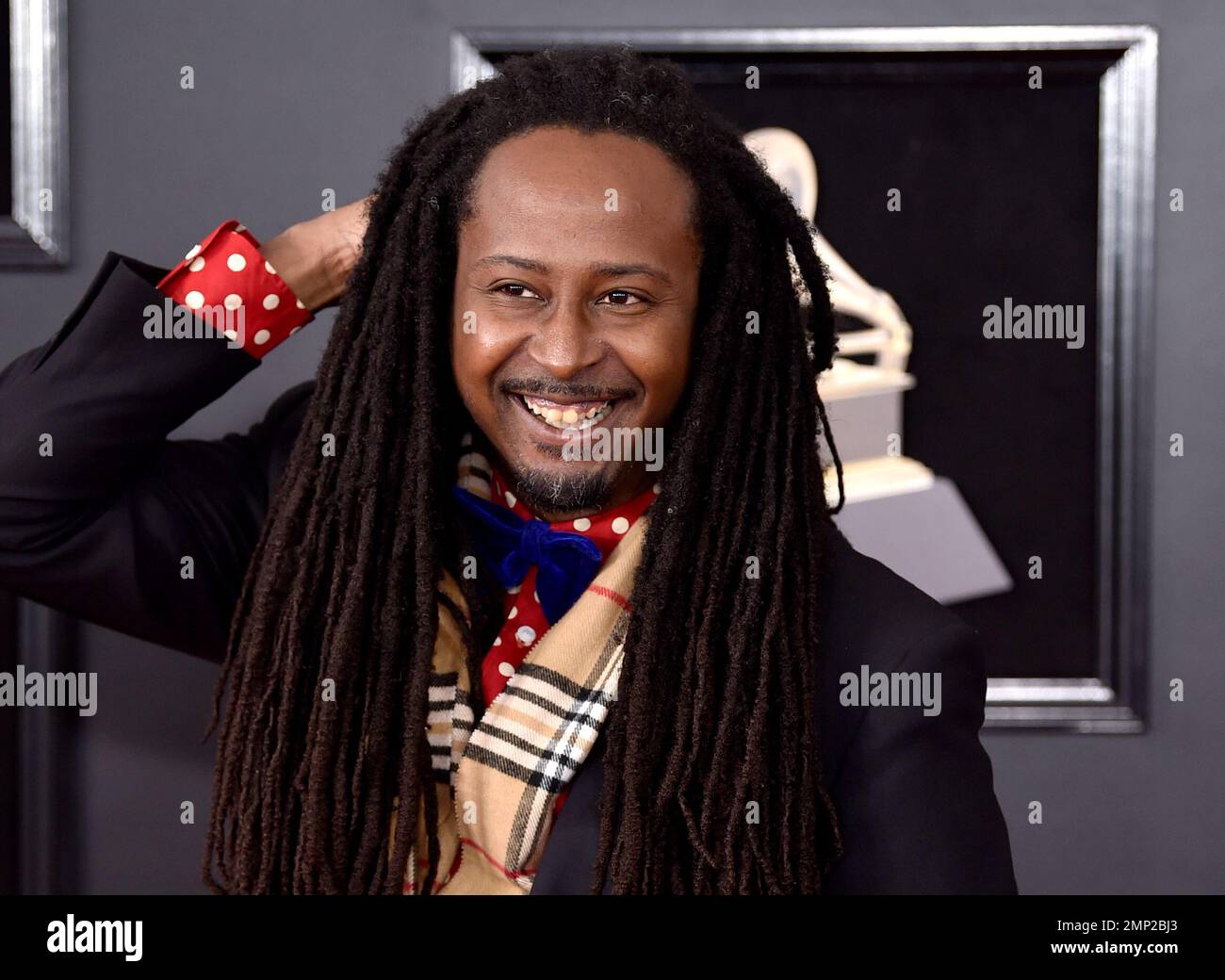 Allen Forrest arrives at the 60th annual Grammy Awards at Madison ...