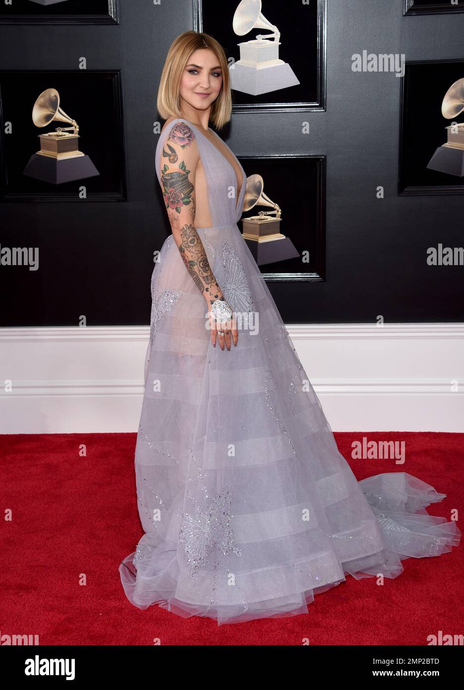 Julia Michaels arrives at the 60th annual Grammy Awards at Madison ...