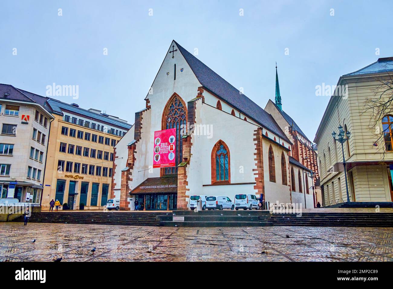 BASEL, SWITZERLAND - APRIL 1, 2022: Former building of Barfusserkirche ...